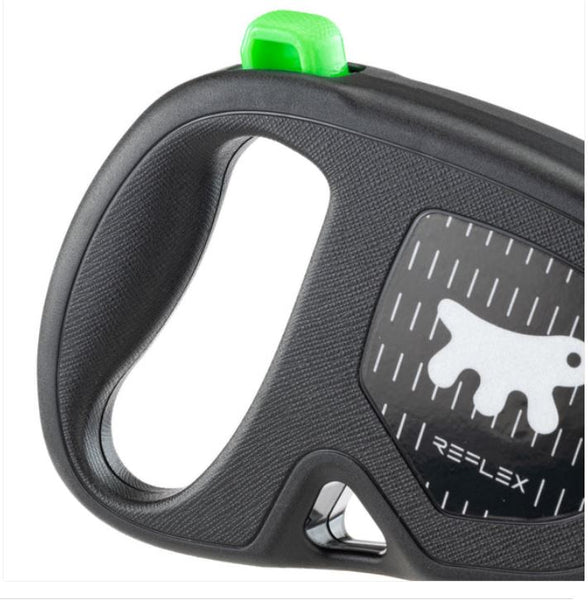 Flippy Reflex Retractable Cord Leash Large Acid Green 5mtr
